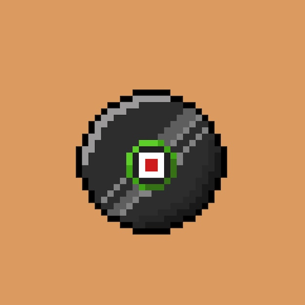 Retro Pixel Art Vinyl Record with Vibrant Green Accent | Jiffy Designs