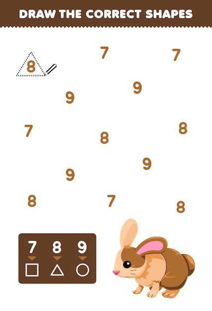 Identify and Draw the Matching Geometric Shapes in the Rabbit Puzzle ...
