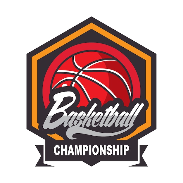 Vibrant Basketball Championship Emblem with Dynamic Design | Jiffy Designs