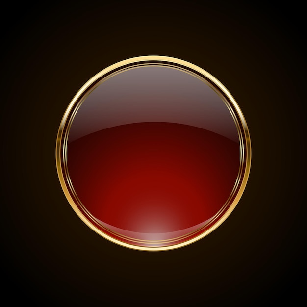 Elegant Crimson Emblem with Gilded Trim | Jiffy Designs