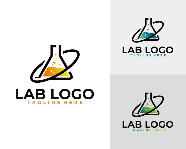 Vibrant Lab-Themed Logo Collection with Beakers and Flasks | Jiffy Designs