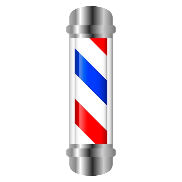 Classic Barber Pole with Spiraling Red, White, and Blue Stripes | Jiffy ...