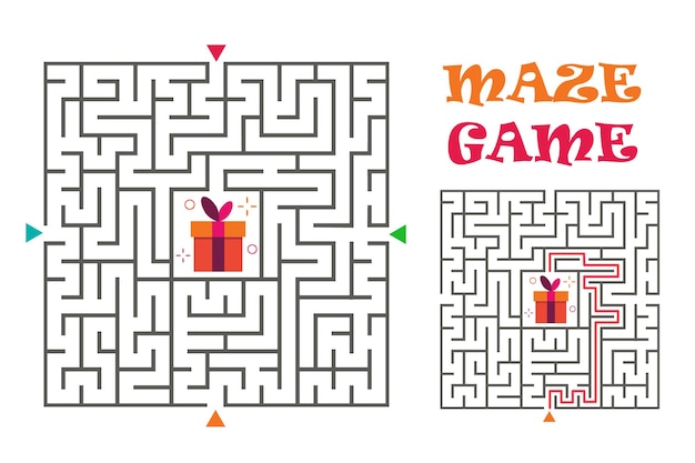 Intricate Maze with Vibrant Gift Boxes | Jiffy Designs