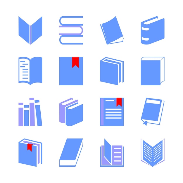 Vibrant Book Icons - A Versatile Collection of Literary Symbols | Jiffy ...