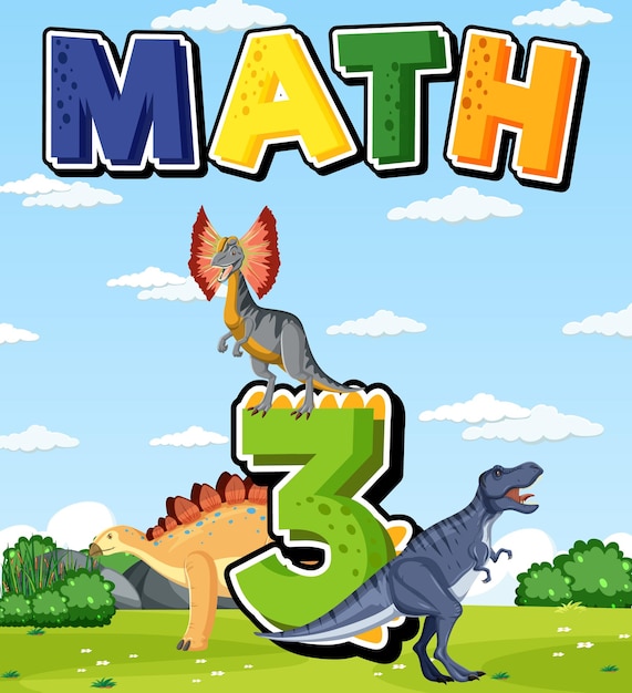 Colorful Math 3 with Playful Dinosaurs | Jiffy Designs