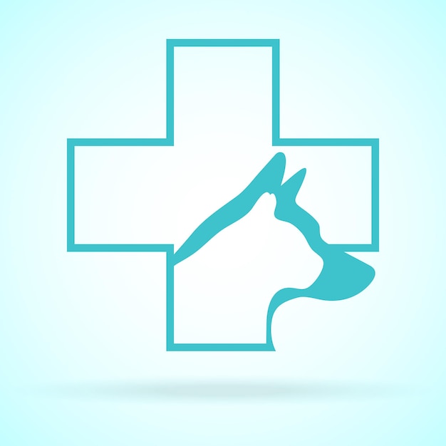 Veterinary Cross with Silhouette of Loyal Dog | Jiffy Designs