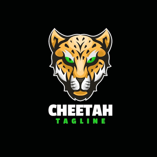 Fierce and Majestic Cheetah Head Icon | Jiffy Designs