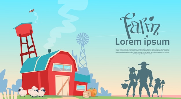 Charming Country Farm Scene with Barn and Livestock | Jiffy Designs