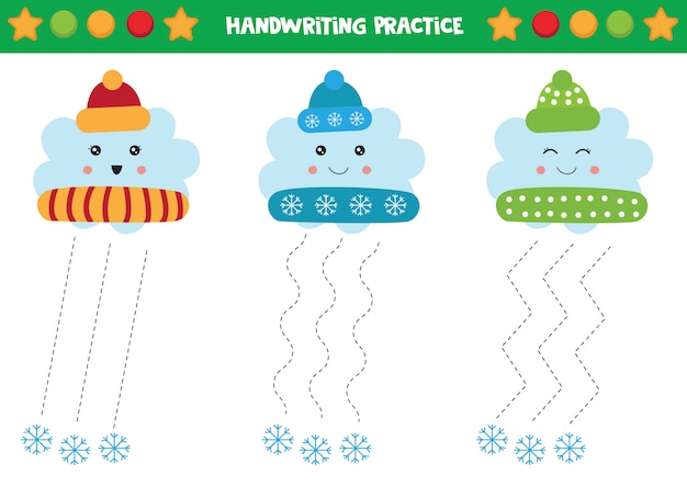 Adorable Winter-Themed Handwriting Practice Elements | Jiffy Designs