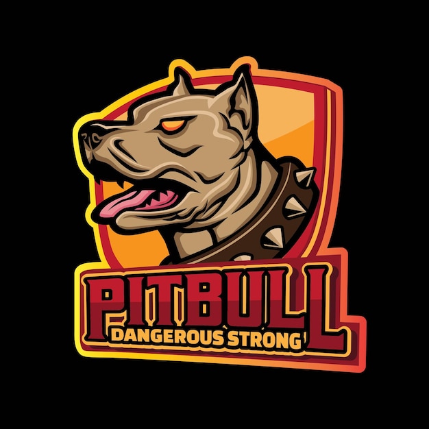 Powerful Pitbull: A Fierce and Loyal Canine Emblem | Jiffy Designs
