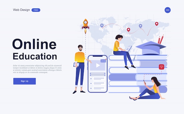 Vibrant Illustration of Global Online Learning and Education | Jiffy Designs