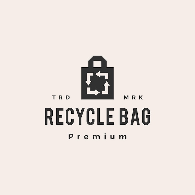 Minimalist Recycle Bag Design with Iconic Symbol | Jiffy Designs