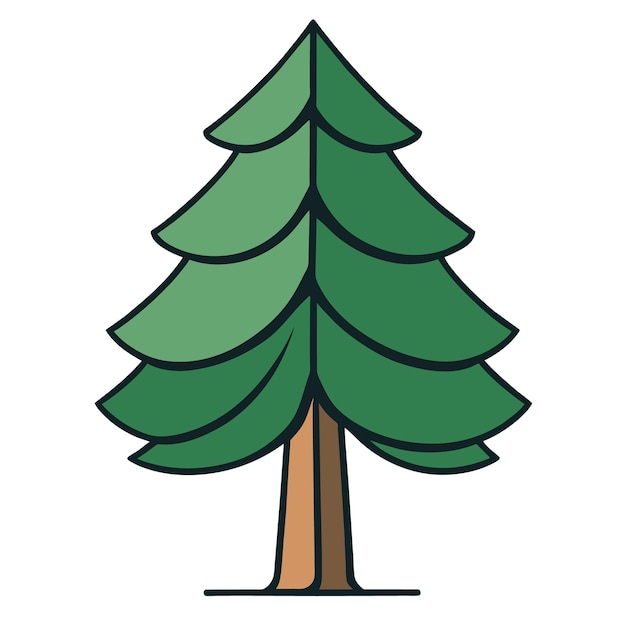 Vibrant Evergreen Tree: A Timeless Nature Icon | Jiffy Designs