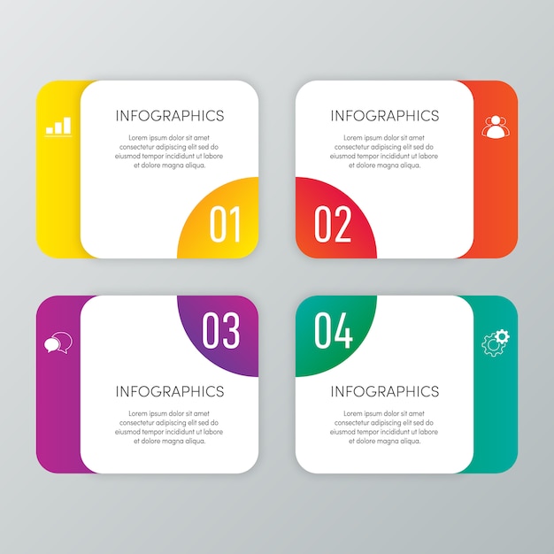 Vibrant Infographic Panels with Numbered Sections | Jiffy Designs