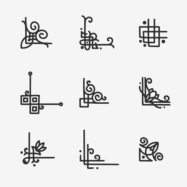 Captivating Monochrome Minimalist Calligraphic Symbols and Patterns ...