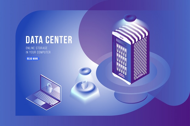 Futuristic Data Storage Servers in Vibrant Blue Tones | Jiffy Designs