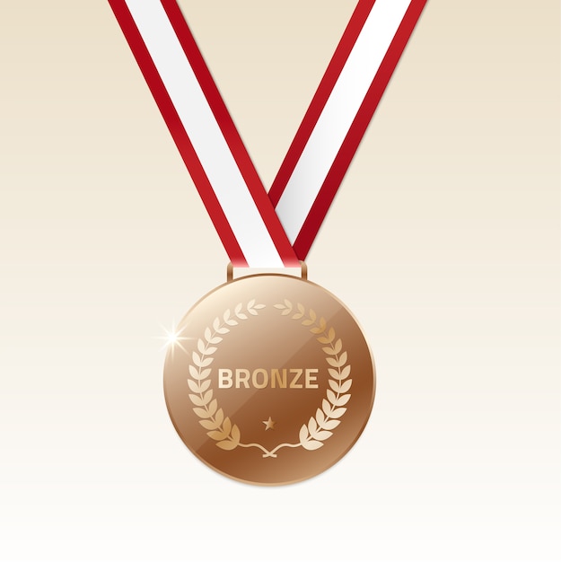 Elegant Bronze Medal with Laurel Wreath Design | Jiffy Designs