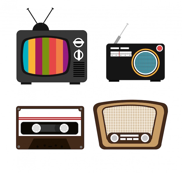 Retro Analog Media Devices: Television, Radio, Cassette, and More ...
