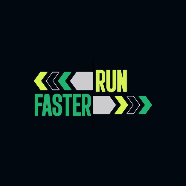 Vibrant Running Motivation with Bold Directional Arrows | Jiffy Designs