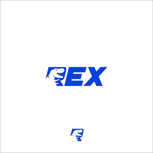 Sleek and Dynamic 'REX' Logotype with Striking Blue Design | Jiffy Designs
