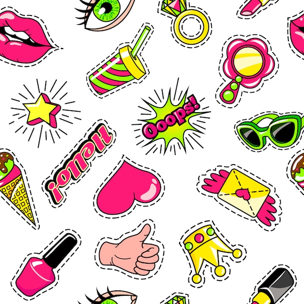 Vibrant Pop Art Sticker Collection with Diverse Elements | Jiffy Designs