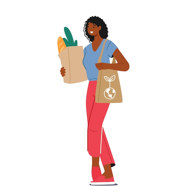 Vibrant Grocery Shopper with Reusable Bags | Jiffy Designs
