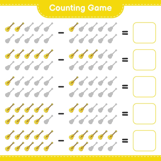 Vibrant Guitar Collection: Counting Musical Instruments | Jiffy Designs