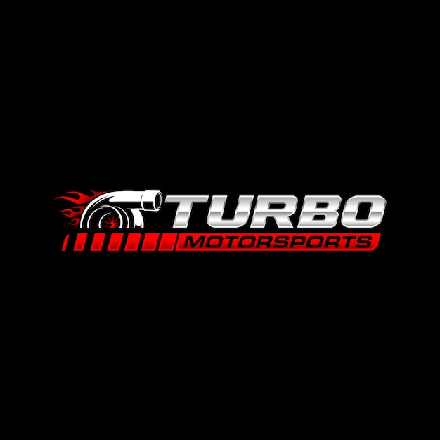 Powerful Turbo Engine Symbol with Fiery Red Accents | Jiffy Designs