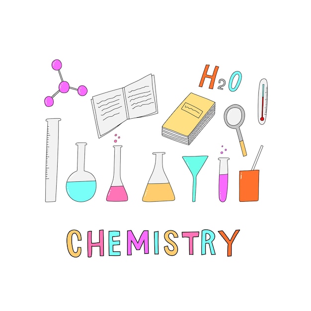 Colorful Assortment of Chemistry Instruments and Symbols | Jiffy Designs