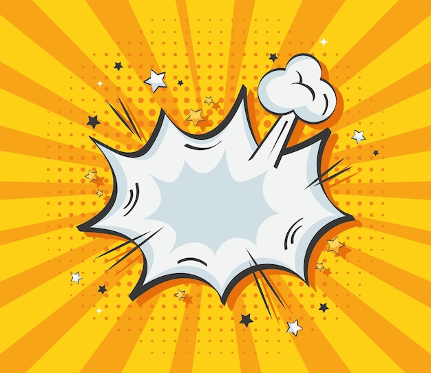 Vibrant Explosion of Cartoon Excitement and Stars | Jiffy Designs