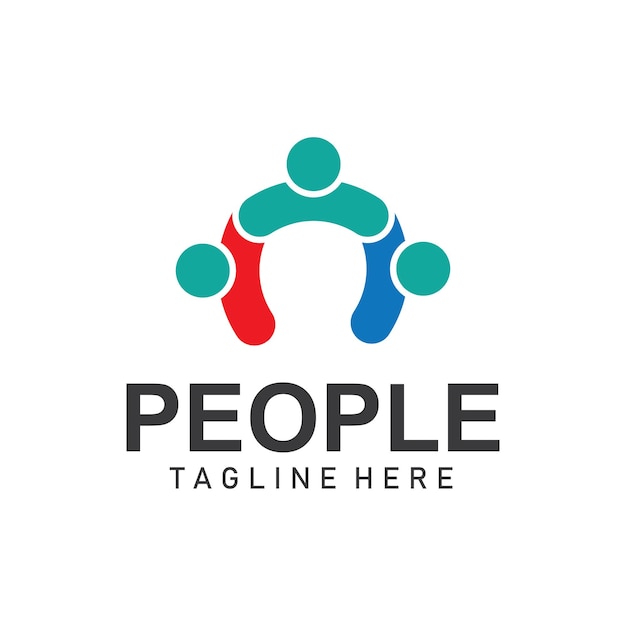 Vibrant Interconnected People Icon with Tagline | Jiffy Designs