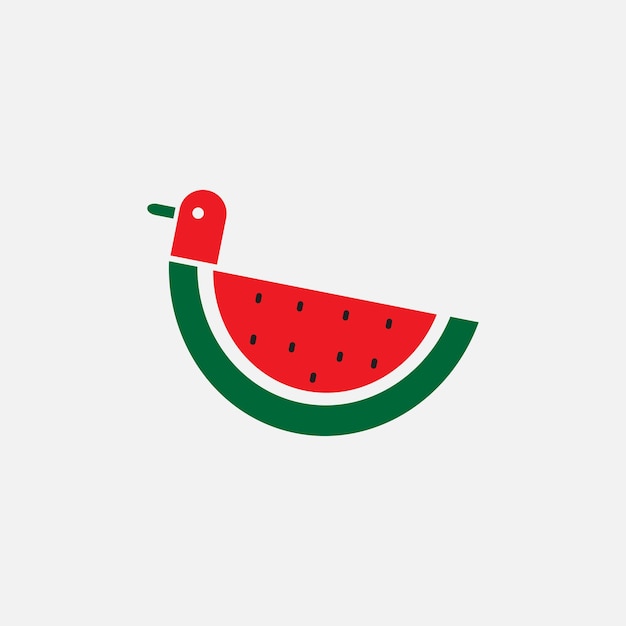 Vibrant Watermelon Bird Illustration | Jiffy Designs