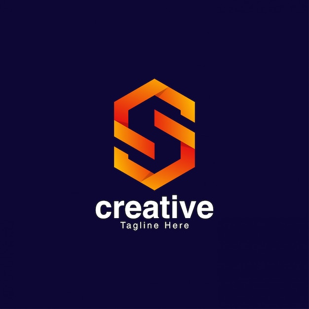 Vibrant Hexagonal S Logo with Striking Orange and Navy | Jiffy Designs