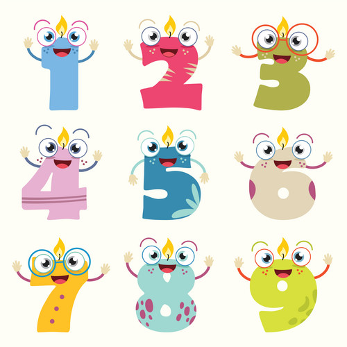 Illustration Of Funny Cartoon Numbers | Jiffy Designs
