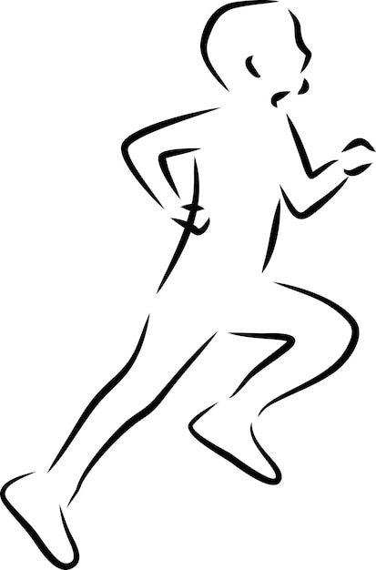 Minimalist Silhouette of a Sprinting Runner | Jiffy Designs