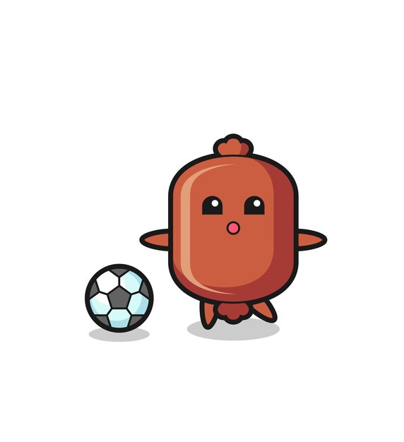 Cute Cartoon Football Character with Soccer Ball | Jiffy Designs