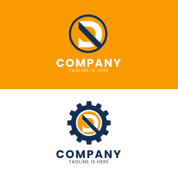 Sleek Prohibition Symbol with Gear Cog Emblem Design | Jiffy Designs