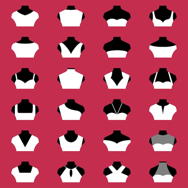 Diverse Neckline Designs: A Stylish Silhouette Showcase | Jiffy Designs