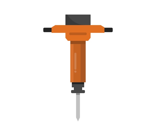 Vibrant Orange Pneumatic Jackhammer Tool for Construction | Jiffy Designs