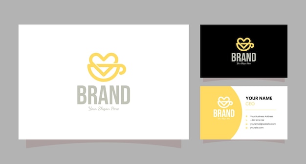 Elegant Heart-Shaped Brand Logo and Business Card | Jiffy Designs