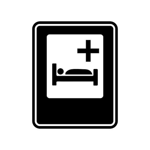 Simple Black and White Hospital Sign | Jiffy Designs