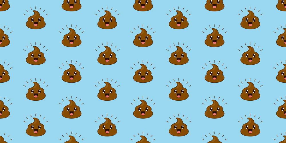 Funny Smile Vector Poop Pattern | Jiffy Designs