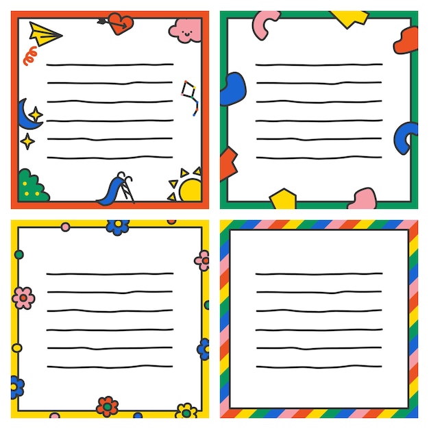 Vibrant Stationery Frames with Playful Shapes and Colors | Jiffy Designs