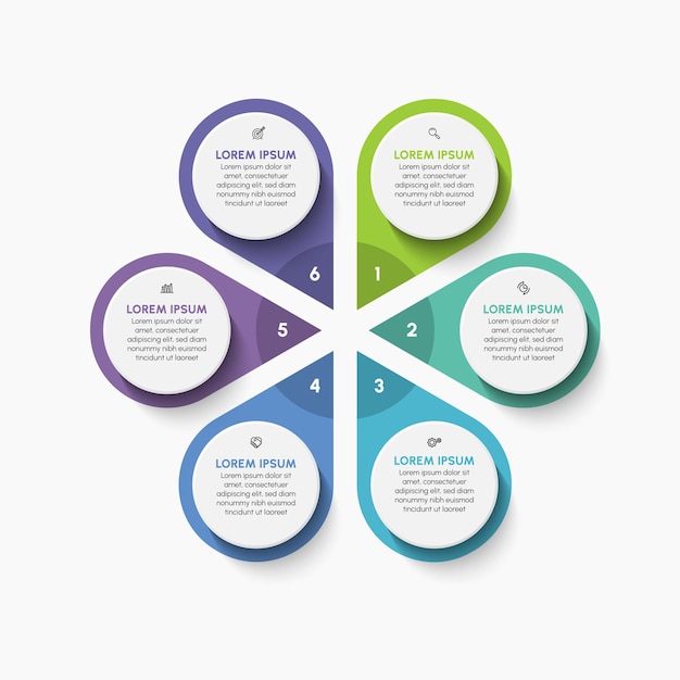 Vibrant Circular Infographic with Descriptive Text Sections | Jiffy Designs