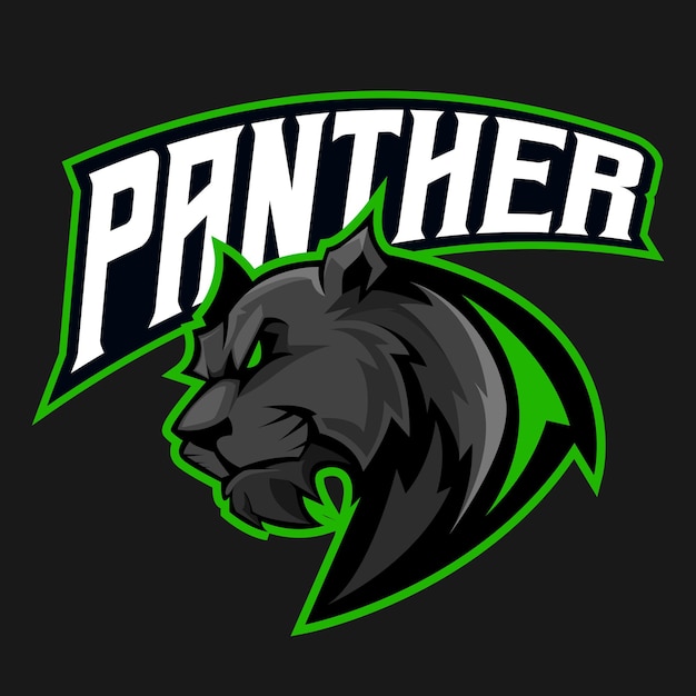 Fierce Panther Mascot Emblem with Bold Green Accents | Jiffy Designs