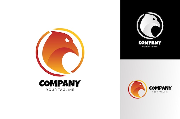 Majestic Bird Emblem with Vibrant Gradient Accents | Jiffy Designs