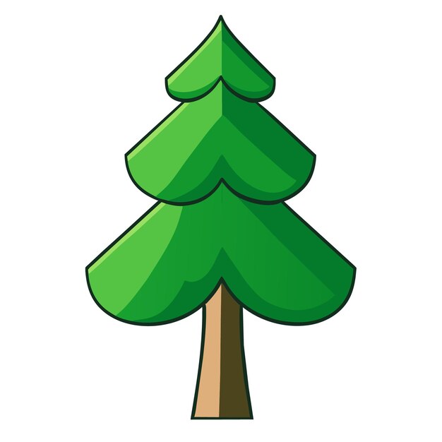 Vibrant Green Pine Tree Icon for Nature-Inspired Designs | Jiffy Designs