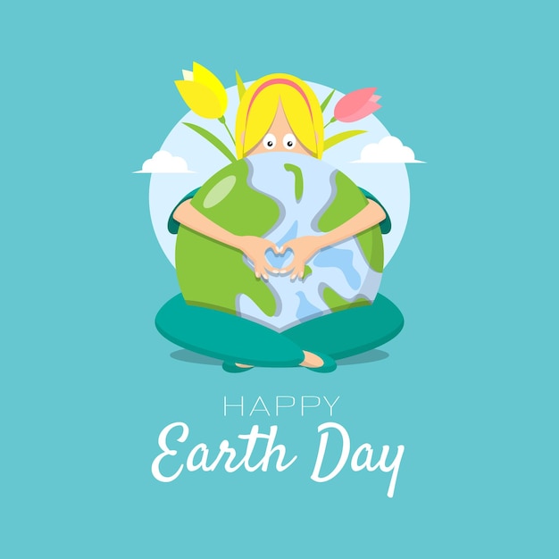 Cheerful Earth Day Celebration with Friendly Nature Spirit | Jiffy Designs