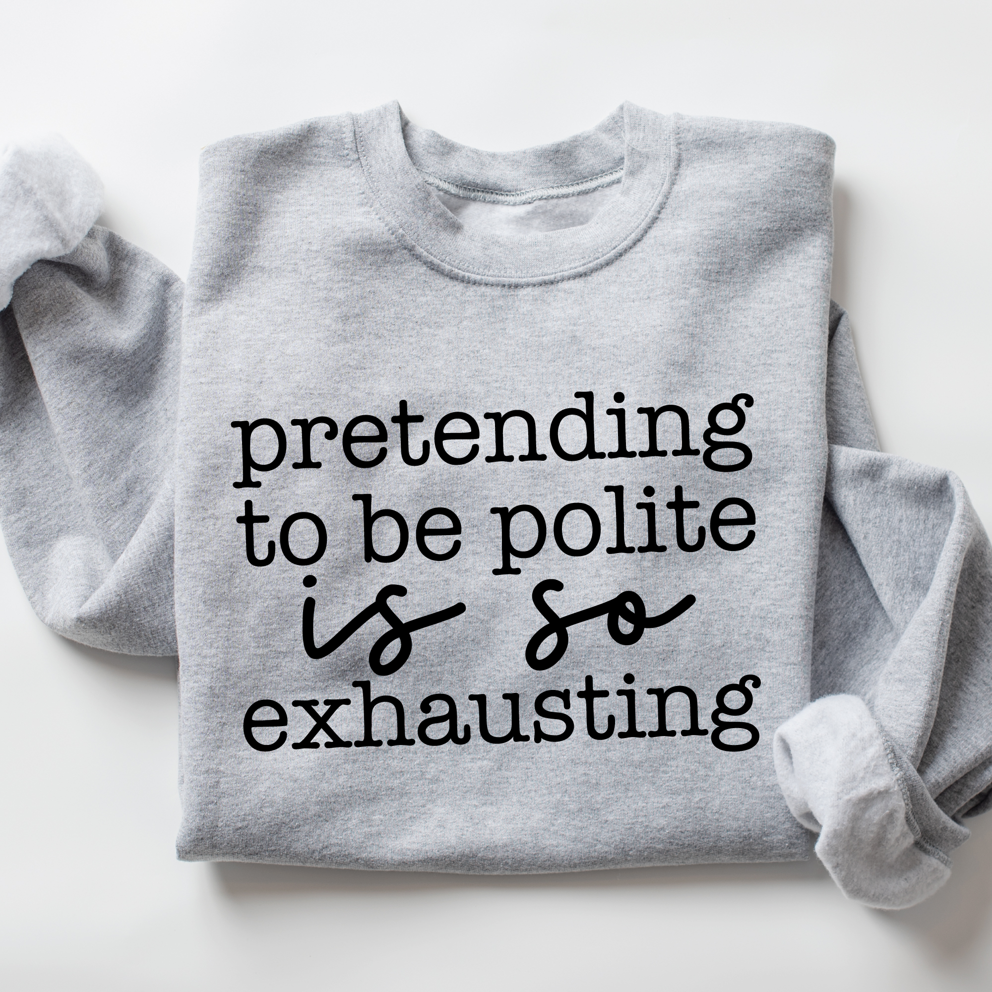'Pretending to be Polite is So Exhausting' Bold Typography with Playful ...