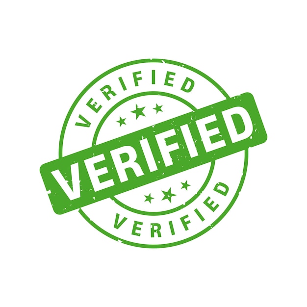 Verified Stamp with Green Emblem and Stars | Jiffy Designs